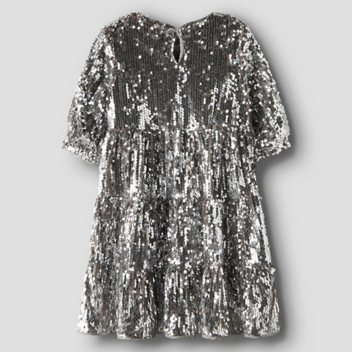 Name It - Kjole Riscing Paljetter Silver - Guttelus.no